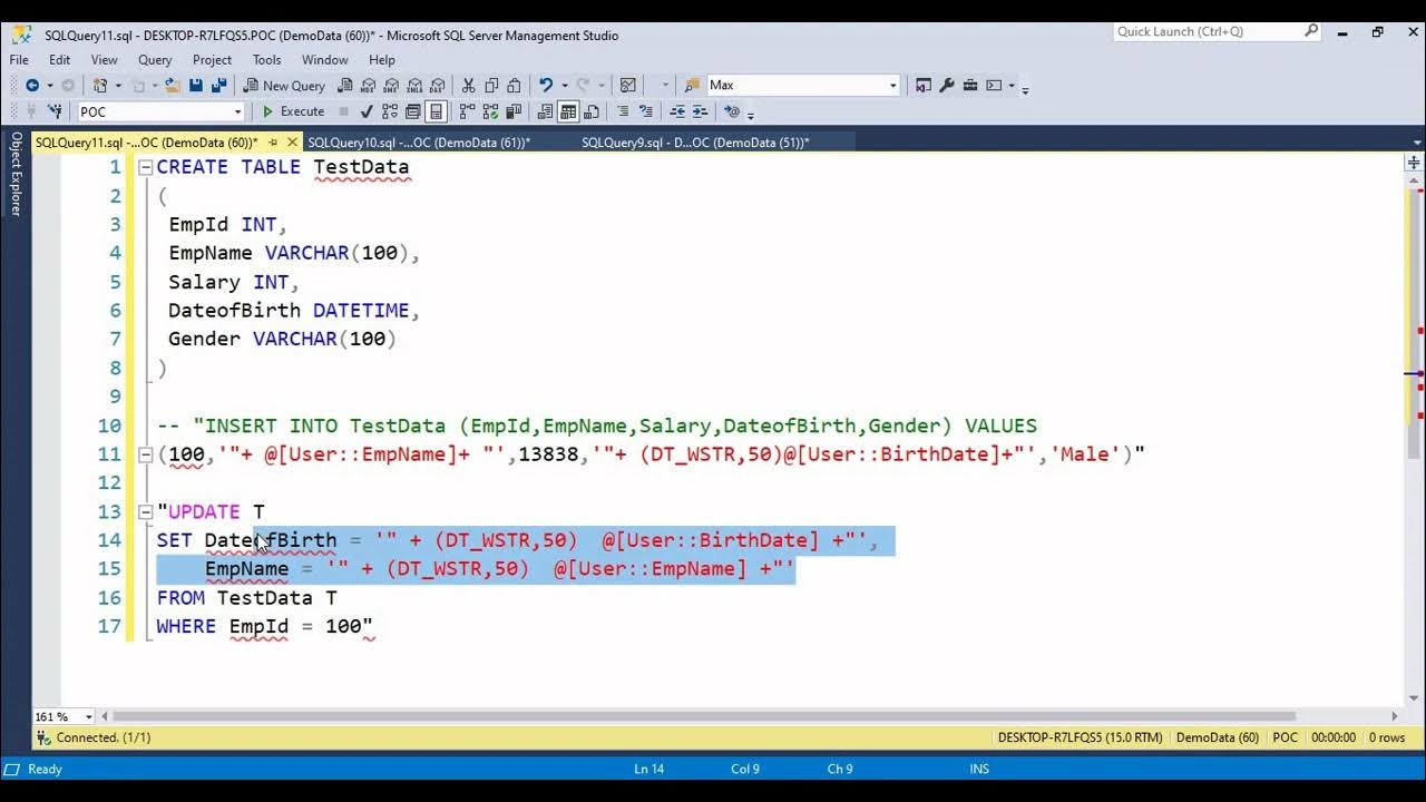 27.How to use Execute SQL Task Part 2 in SSIS || Telugu - YouTube