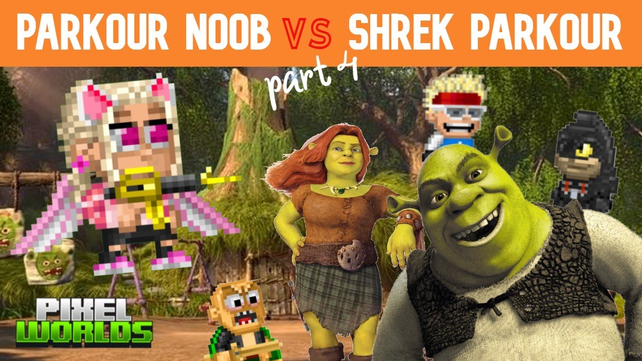 PARKOUR NOOB vs SHREK PARKOUR 4 | Pixel Worlds - YouTube
