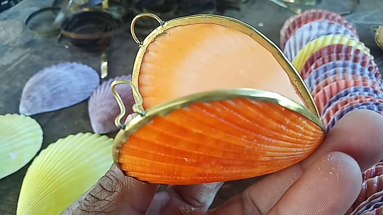 How to make a Seashells Clam Coin Purse - YouTube