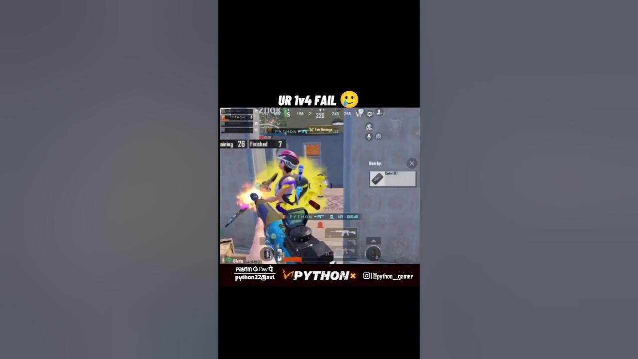 Ultimate Royale 1v4 Fail 🥲 || Wait For @python__gamer || #bgmi #pubg - YouTube