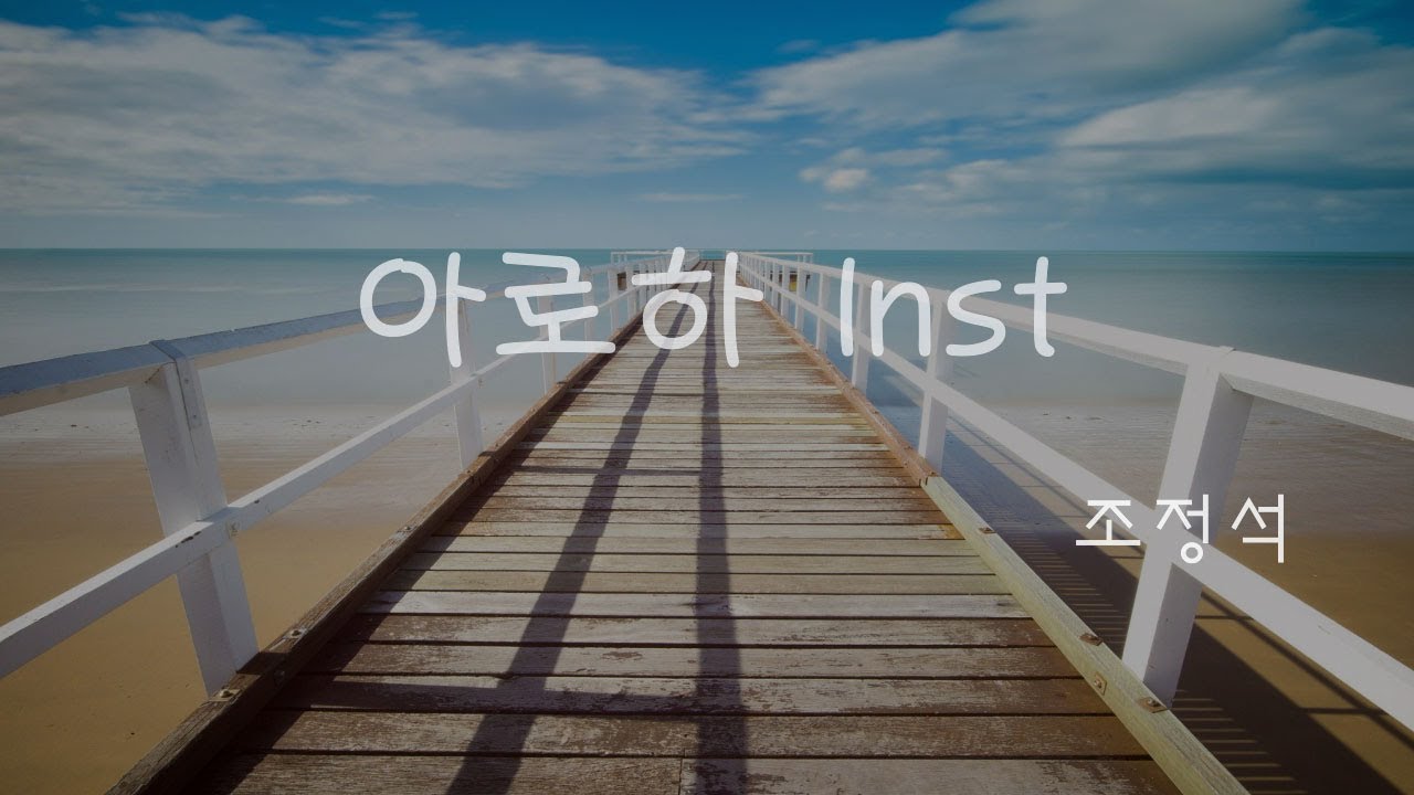 조정석 - 아로하 [INST MR] (Aloha) [슬기로운 의사생활 OST Pt.3] - YouTube