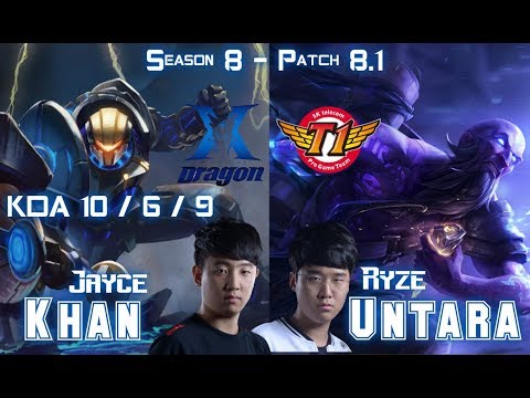 KZ Khan JAYCE vs SKT T1 Untara RYZE Top - Patch 8.1 KR Ranked - YouTube