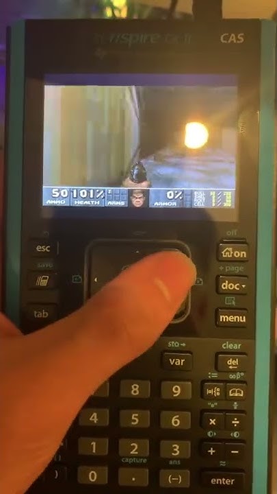 Got DOOM to run on my calculator lmao - YouTube
