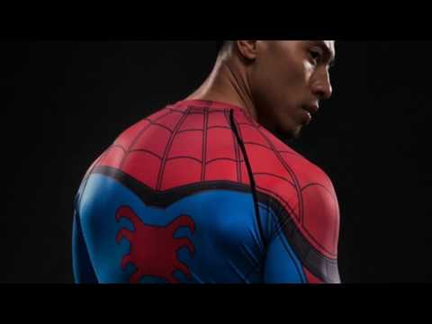 The Best Spider-man Inspired Compression Raglan Long Sleeves Workout T-shirt Ever