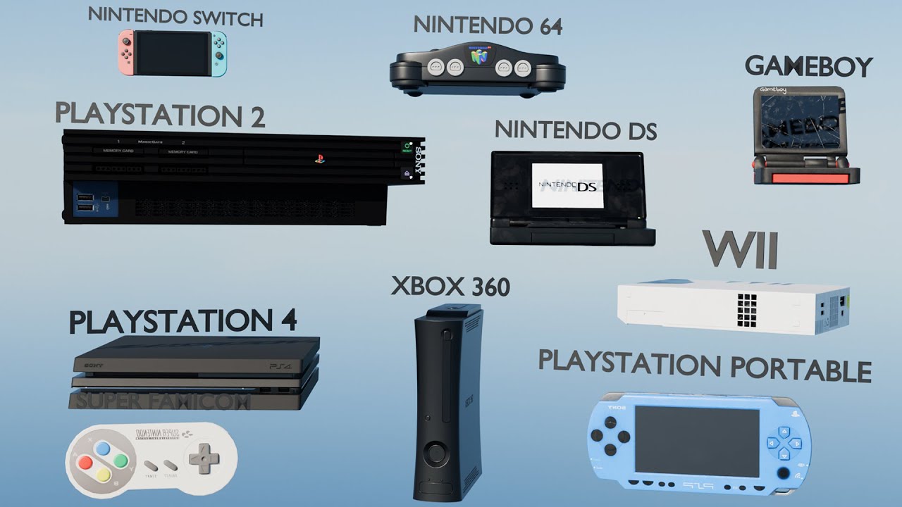 BEST Selling Game Consoles Comparison In 3D! - YouTube