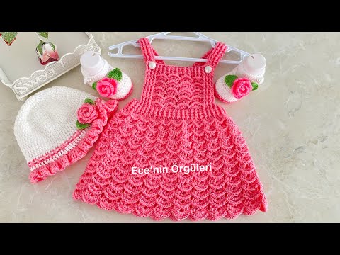 Crochet Spring Flower Model Dress /Tığ Işi Bahar Çiçeği Model Elbise Yapılışı /3-6 ay