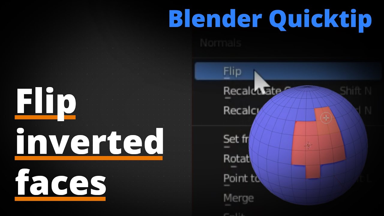 Blender Quicktip Flip inverted faces - YouTube