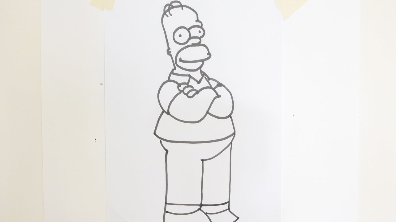 How To Draw Homer Simpson - YouTube