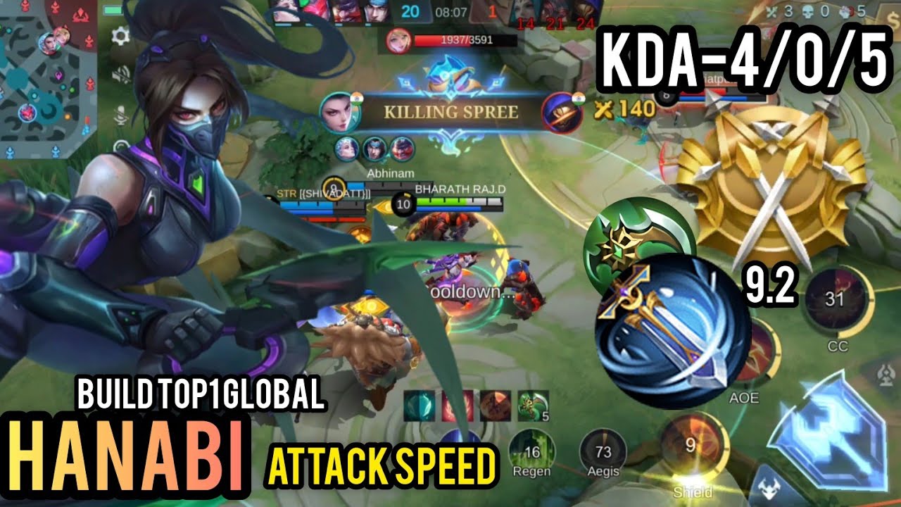 Hanabi high attack speed damage #mobilelegends #hanabi #mm - YouTube