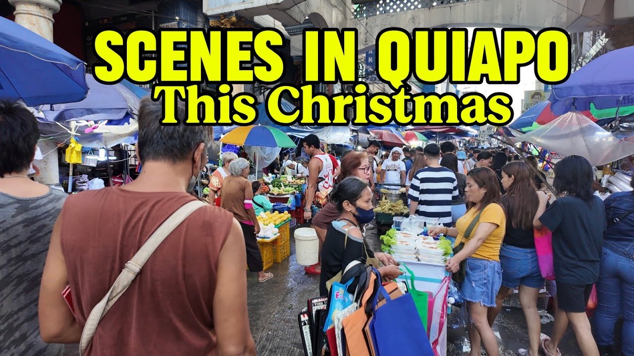 CHAOTIC SCENES IN QUIAPO THIS CHRISTMAS - Street food Market Tour in ...
