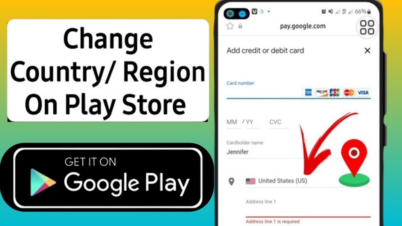 How To Change Country in Google Play Store 2024 | Play Store se country ...