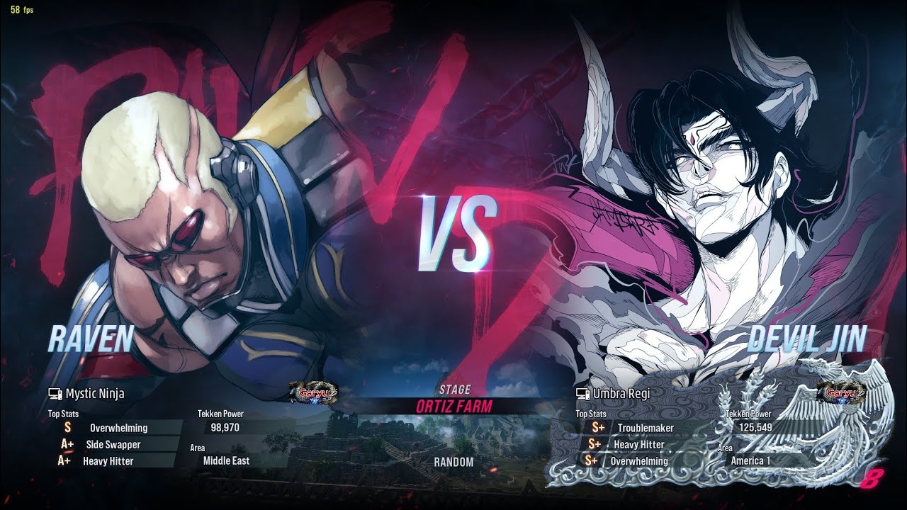 Tekken 8 Mystic Ninja (Raven) Vs Umbra Regi (Devil Jin) Ranked Match ...