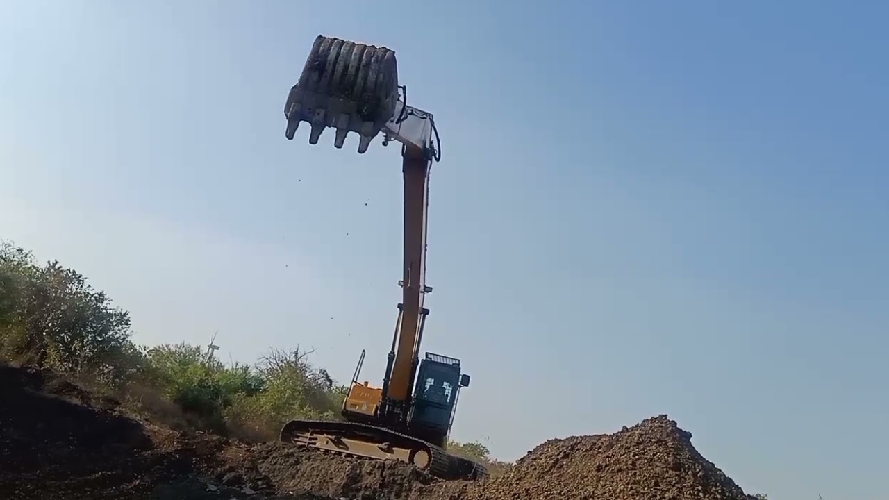 Sany 350 excavator machine. pokland machine working video - YouTube