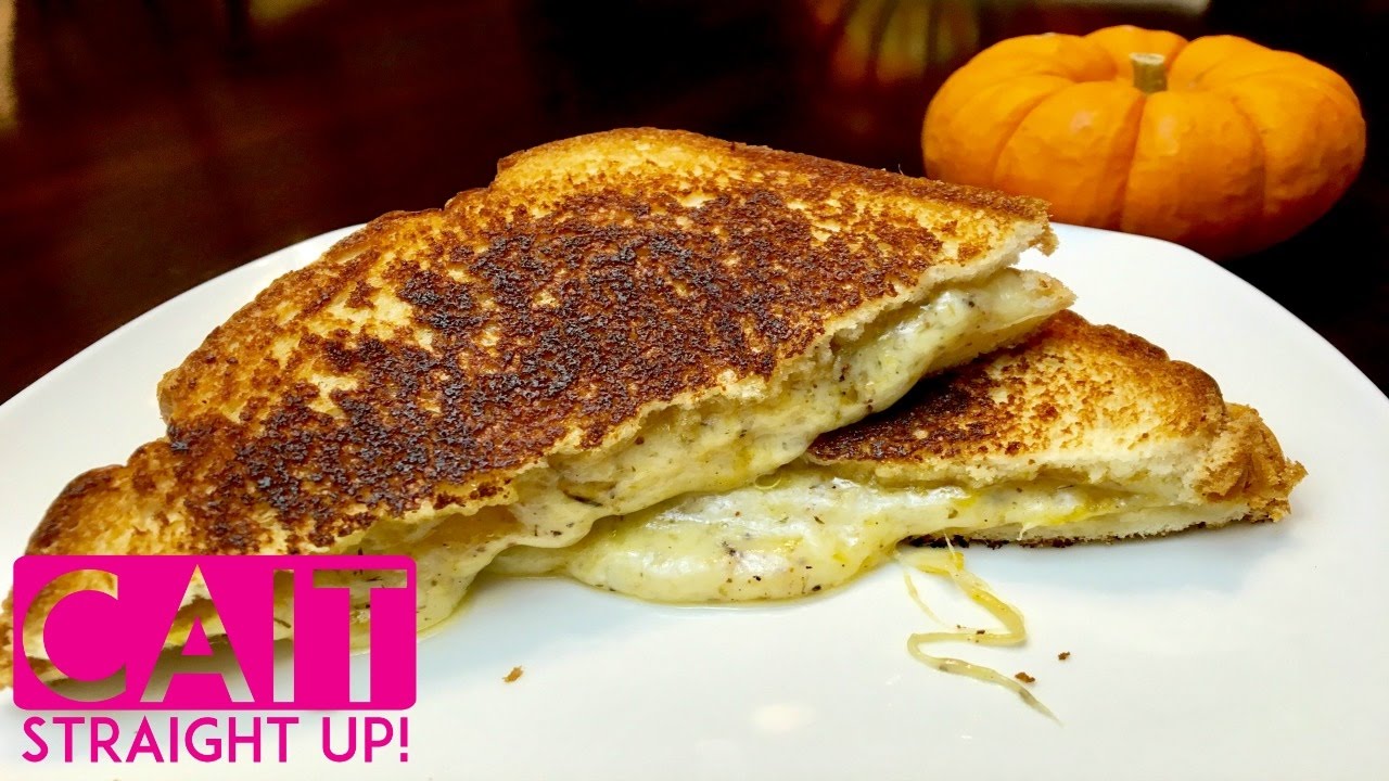 Pumpkin Grilled Cheese Recipe | Cait Straight Up - YouTube