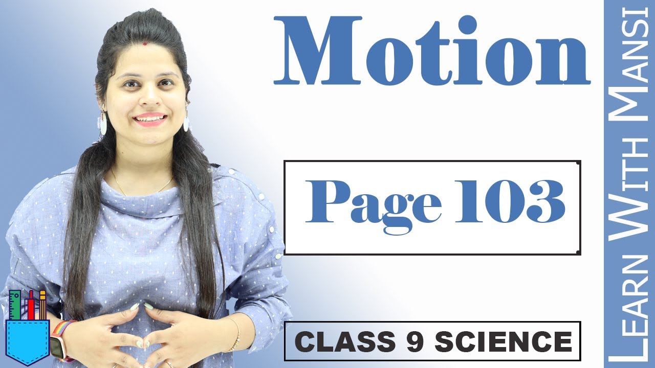 Page 103 Solution | Motion | Class 9 Science | NCERT - YouTube