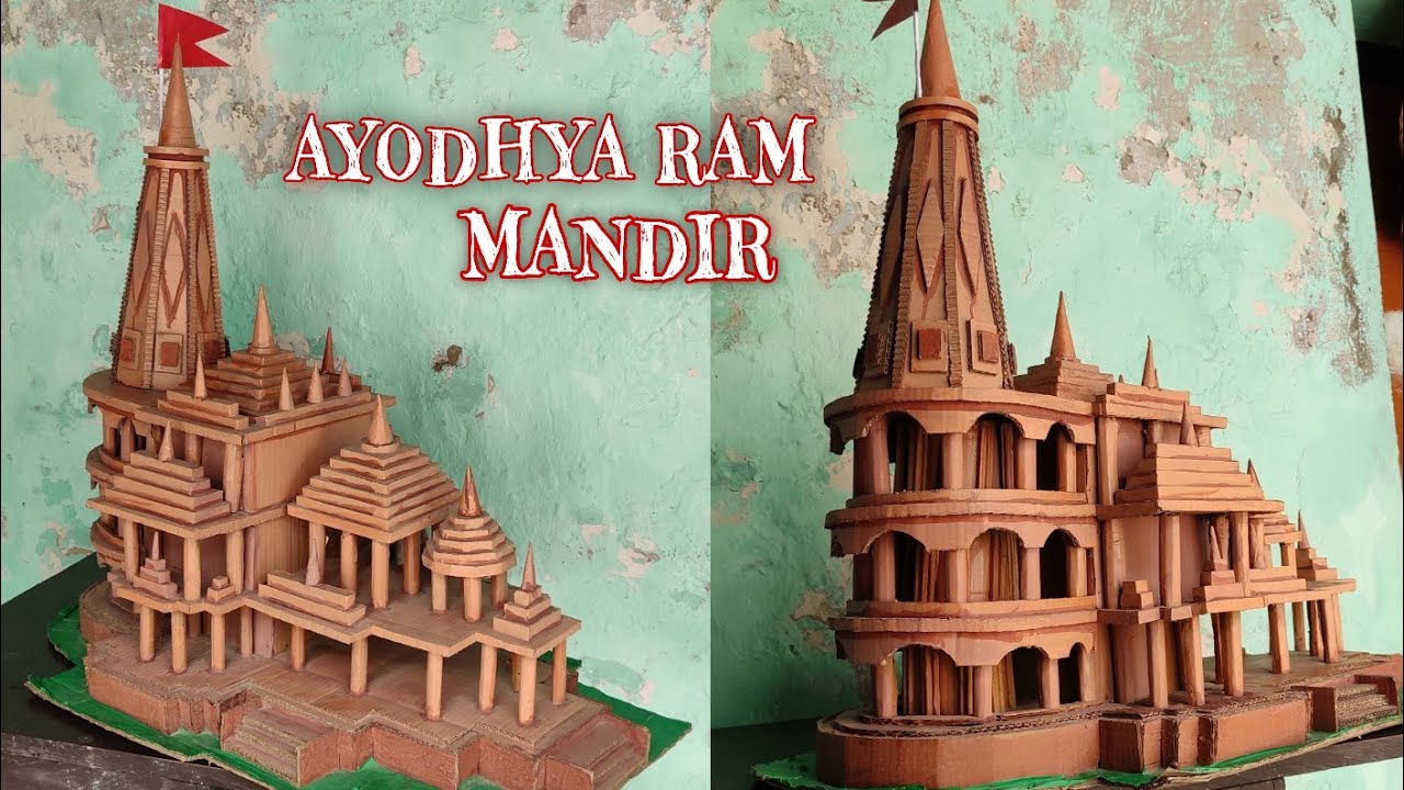 Ayodhya Ram Mandir 🚩Cardboard Model || Aman Artwork🔥 - YouTube