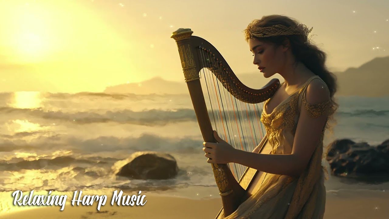 Harp Music and Waves of the Sea | Peaceful Music for Mind, Body, and ...