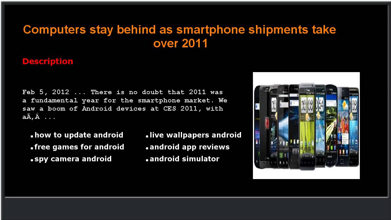 Computers stay behind as smartphone shipments take over 2011 - YouTube