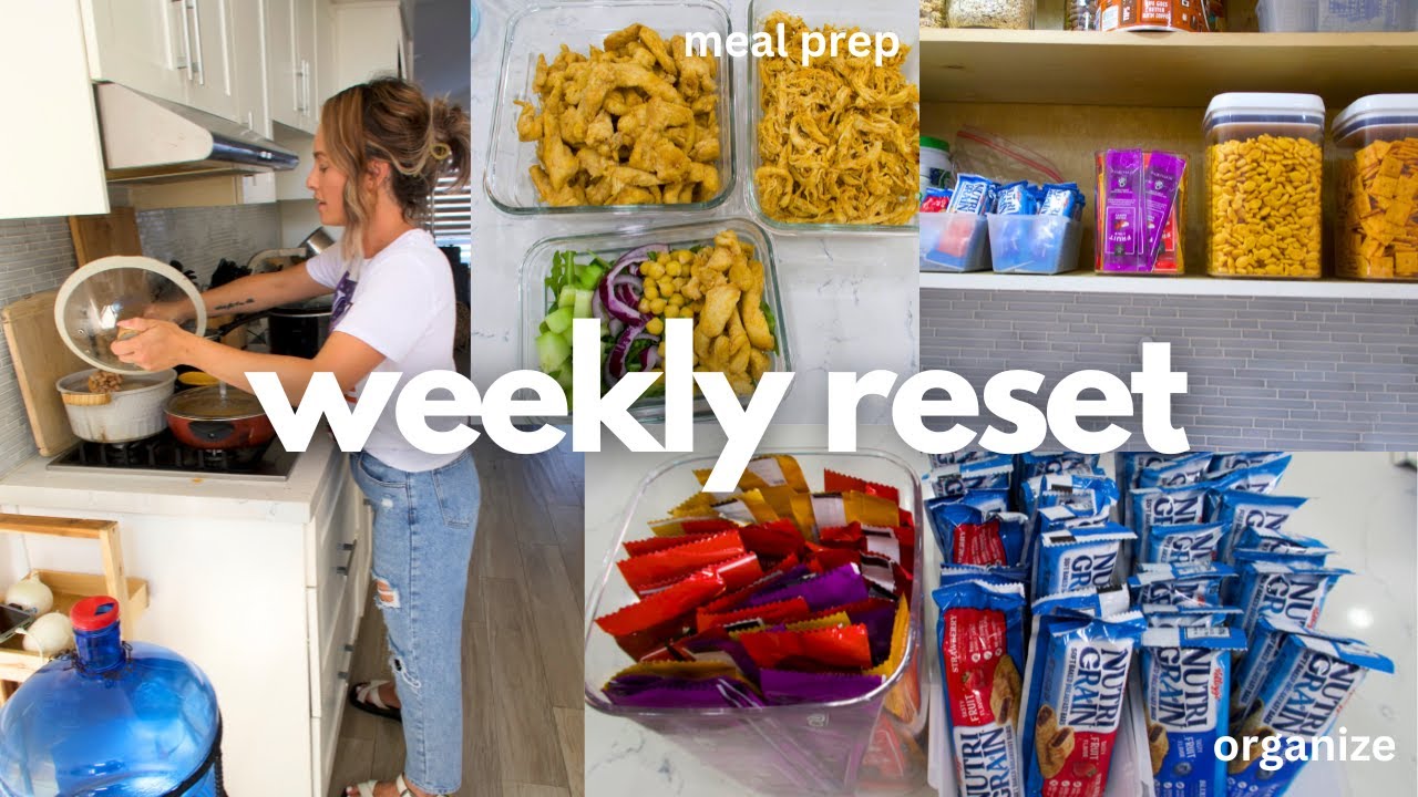 WEEKLY RESET WITH ME| grocery haul, meal prepping, meal planning 🍽️ ...