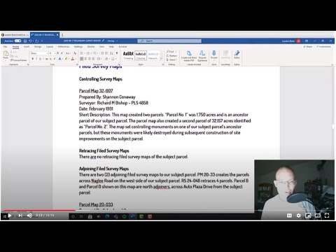 Preparing A Boundary Survey Report - Part 2 - YouTube