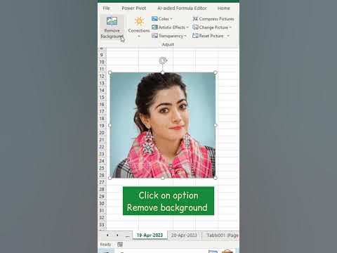 Remove image background in excel #exceltrick #exceltips - YouTube