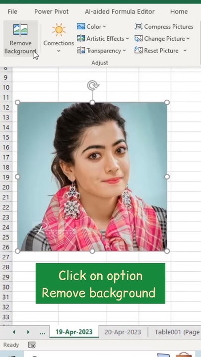 Remove image background in excel #exceltrick #exceltips - YouTube