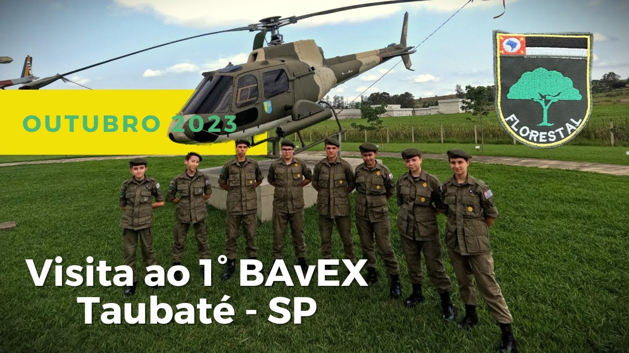 Visita do 1º Grupamento Florestal Paulista ao 1º BAvEx - YouTube