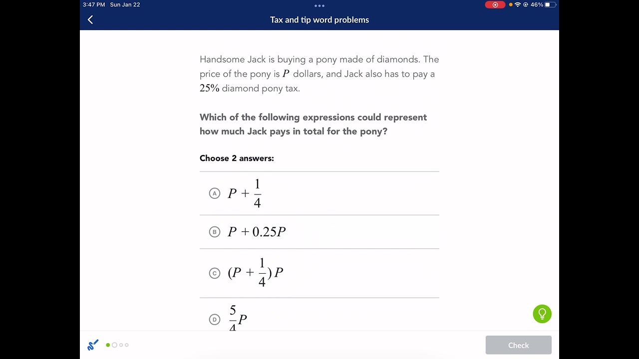Khan Academy Tutorial Tax And Tip Word Problems YouTube Khan Academy Tutorial Tax And Tip Word Problems YouTube