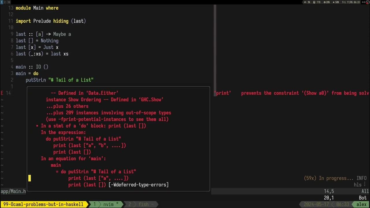 Coding Day 104 - Haskell - YouTube