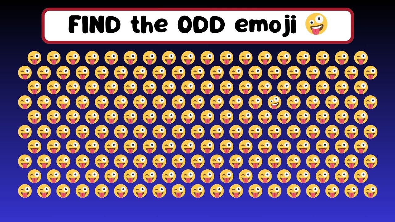 Can You Spot the Odd Emoji? 🔍 1-Minute Emoji Challenge - YouTube