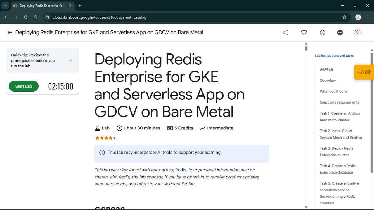 Deploying Redis Enterprise for GKE and Serverless App on GDCV on Bare ...