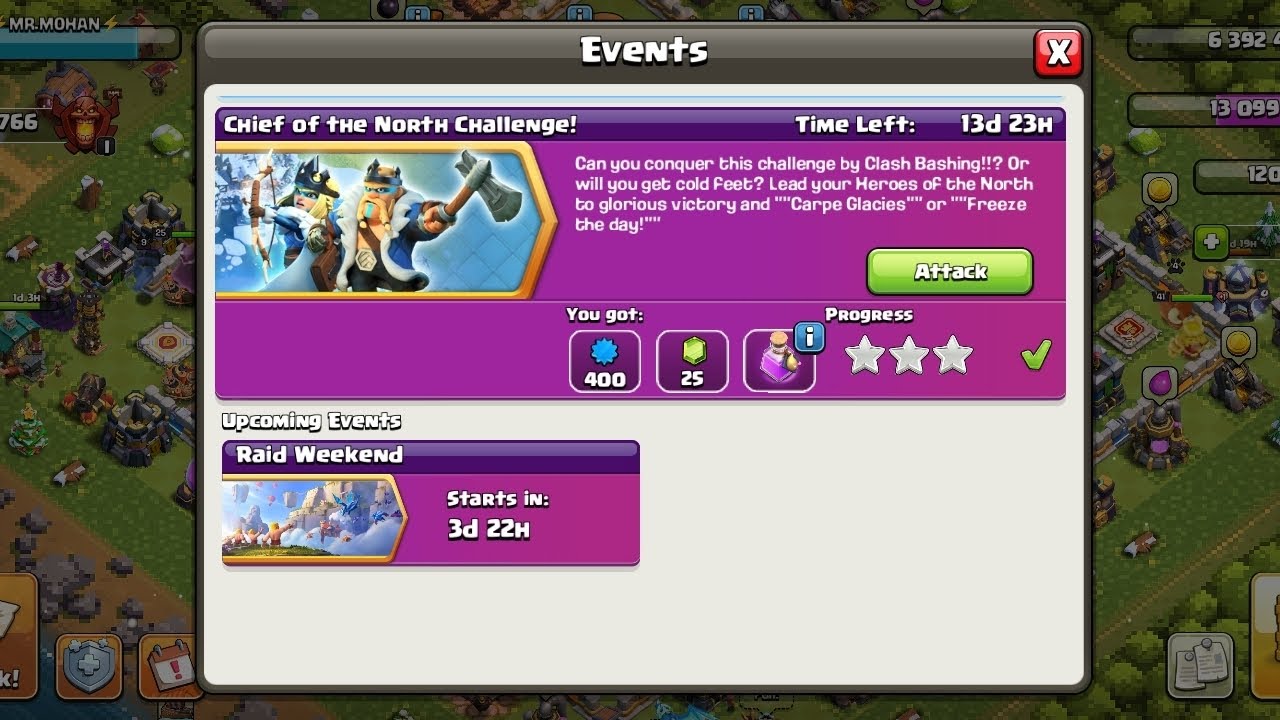 Clash Of Clans New Challenge. Chief of the north challenge. How to 3 ...