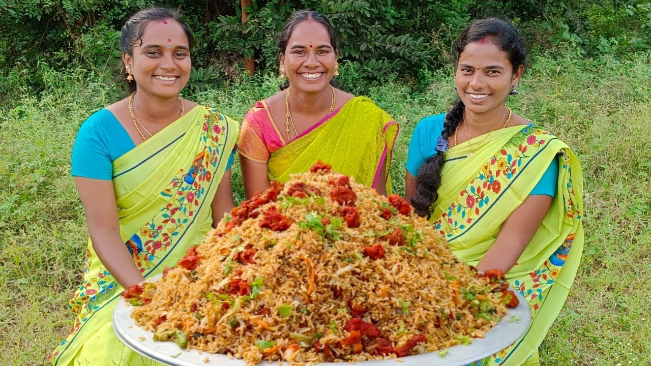 chicken fried rice in tamil/Street style chicken fried rice/chicken ...