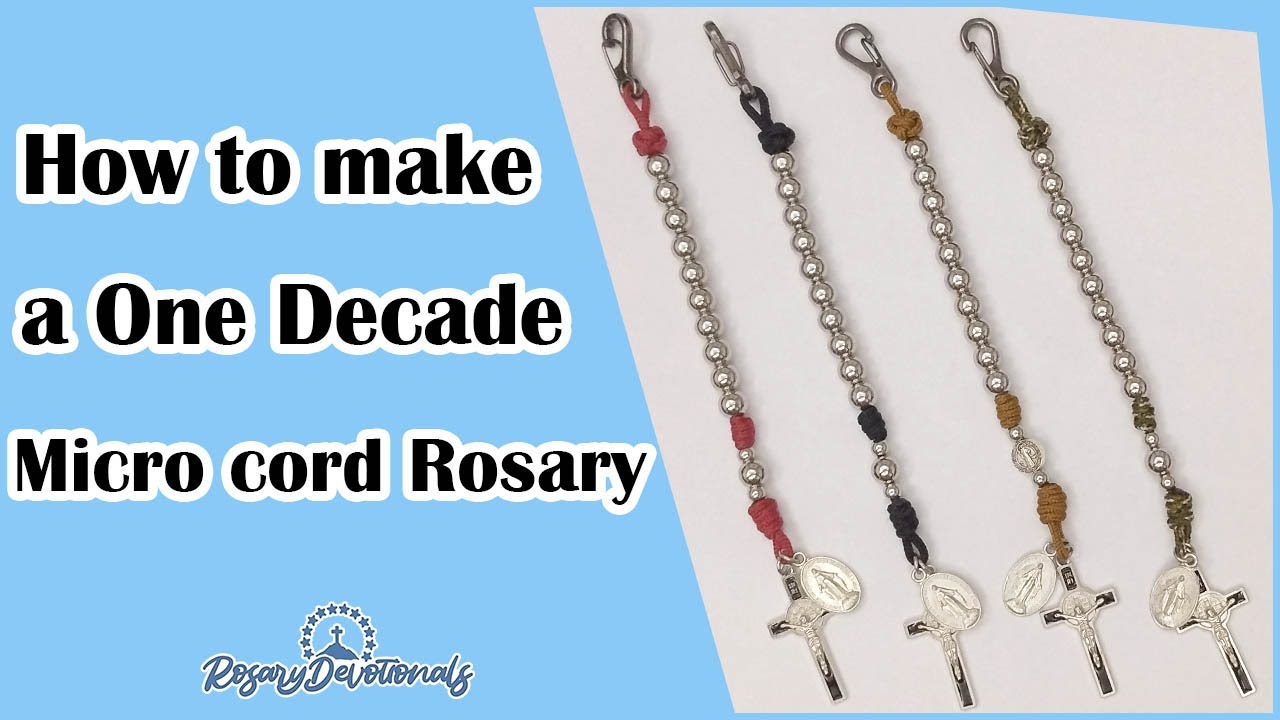How to make a One Decade Micro Cord Rosary - YouTube