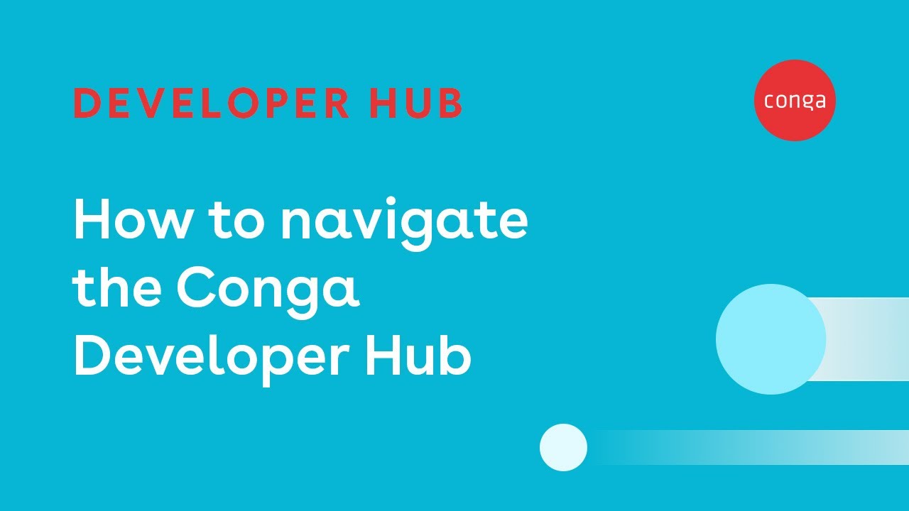 How to Navigate the Conga Developer Portal - YouTube