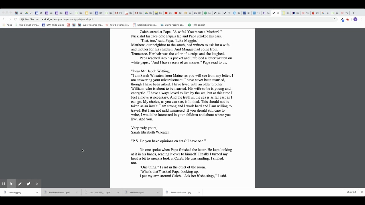 Sarah, Plain and Tall - Chapters 1 & 2 - YouTube