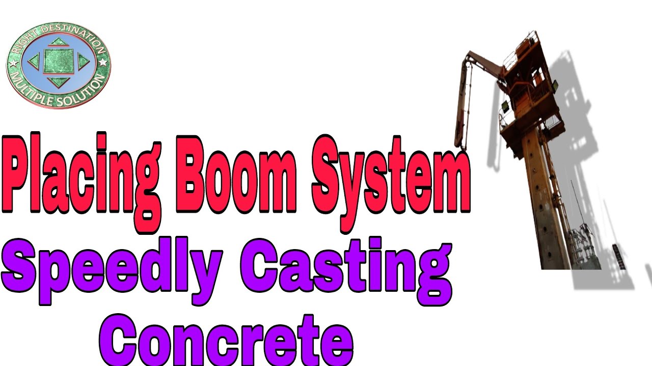 Concrete Pump work with placing Boom/ Placing Boom System, - YouTube