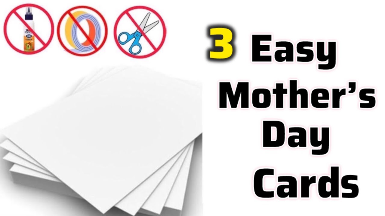 3 Easy mothers day card / mother’s day greeting card/ paper craft /gift ...