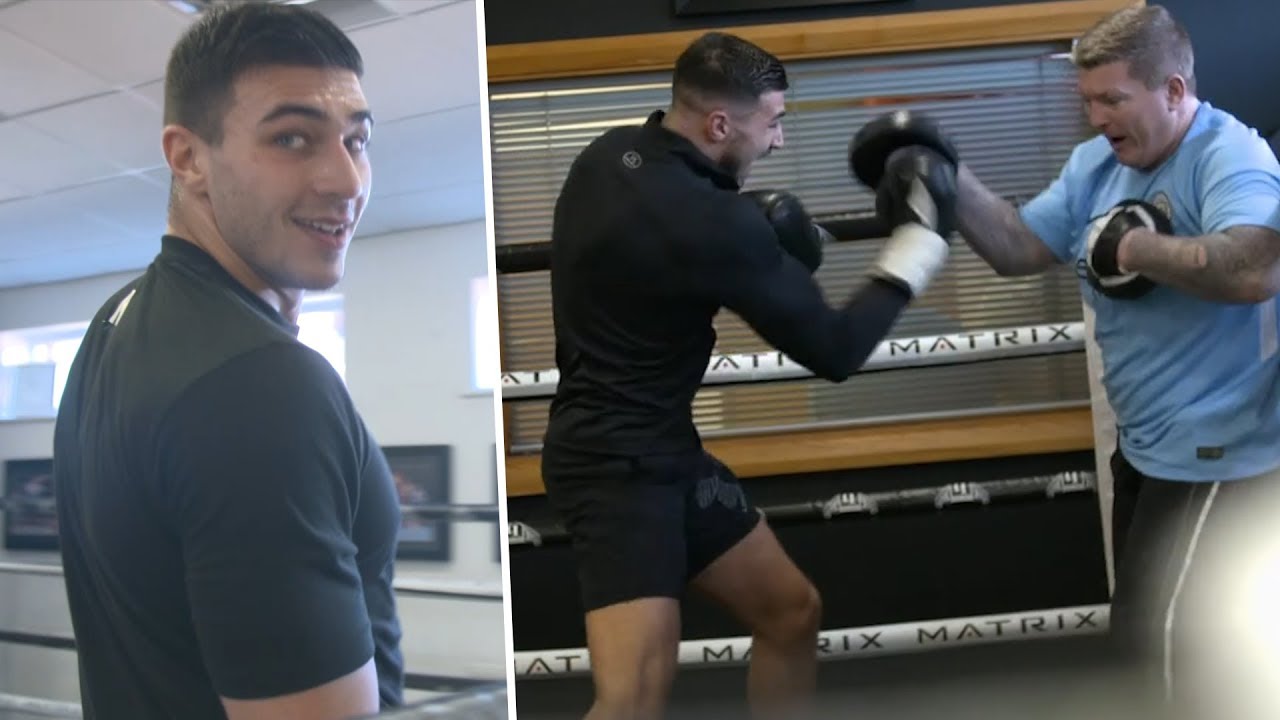 Tommy Fury training and smashing the pads with Ricky Hatton before Love ...