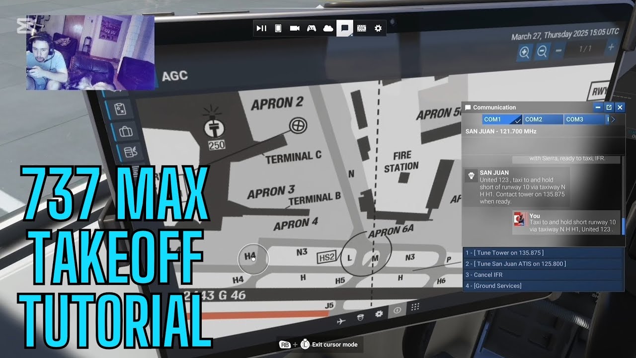 ︎737 MAX FULL TAKEOFF Tutorial! : Using EFB, Charts and FMC : MSFS 2024 ...