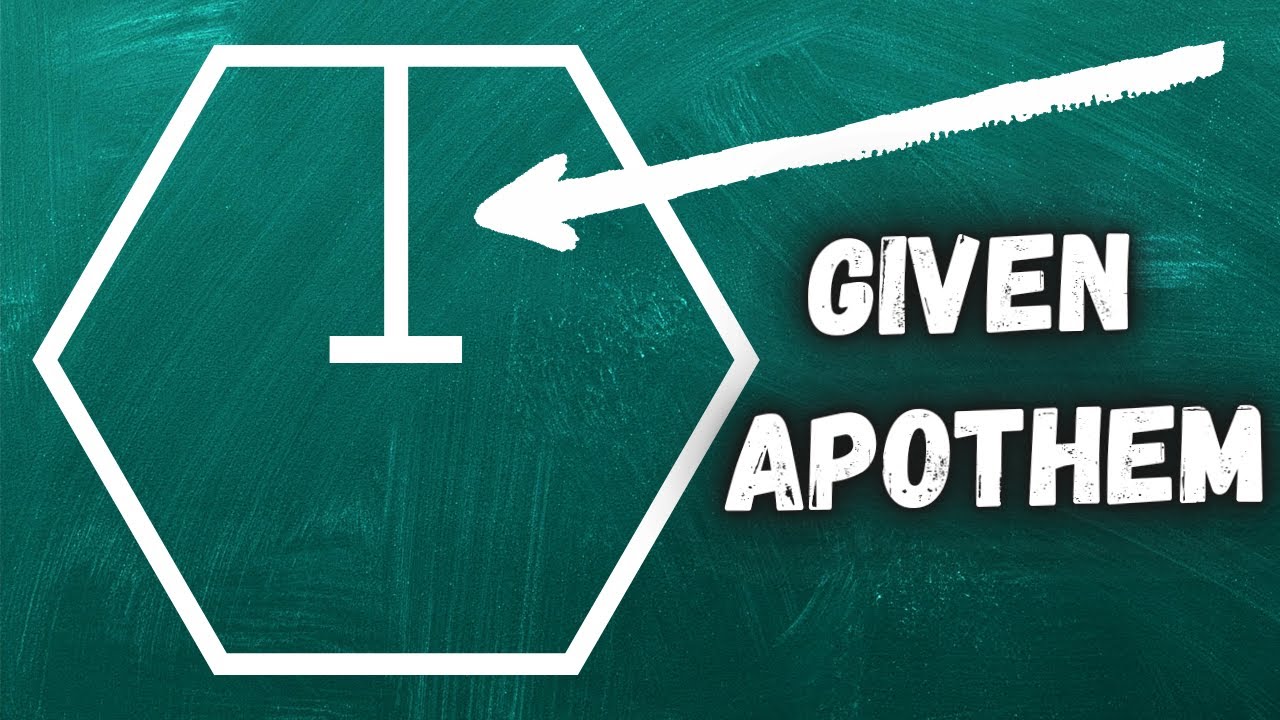 How to Find Area of Hexagon Given Apothem - YouTube