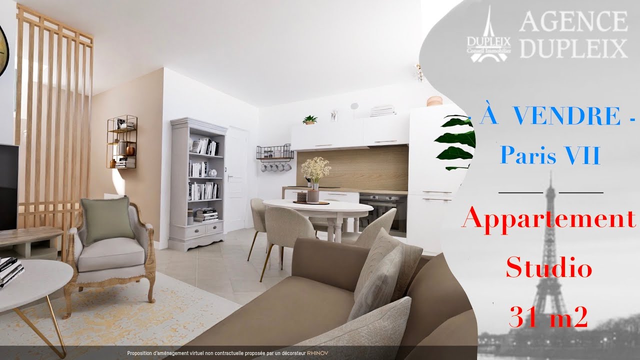 AGENCE DUPLEIX. A VENDRE APPARTEMENT. PARIS 7. PRIX 416 000€ - YouTube