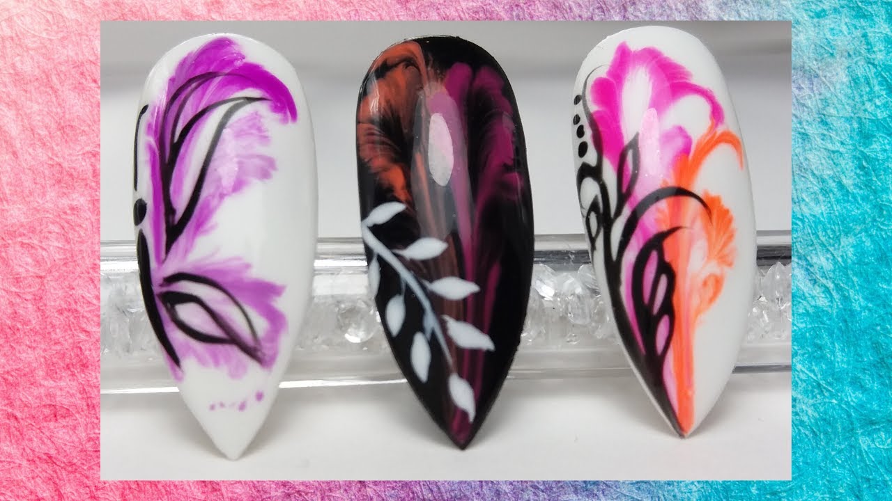 Thread Nail Art - Easy Desings - YouTube