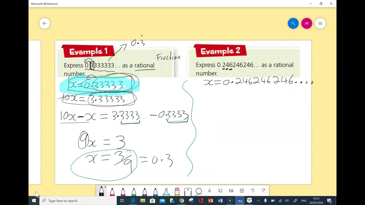 Recurring Decimals Examples - YouTube