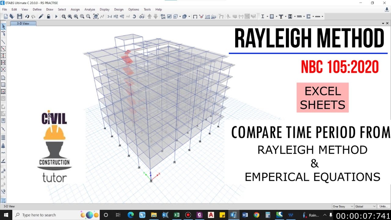 Rayleigh method | Time period of building | NBC105:2020, IS | Str ...