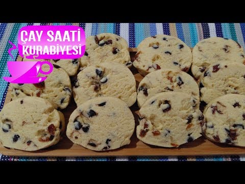 Çay Saati Kurabiyesi Tarifi (Damla Çikolatalı ve Üzümlü)