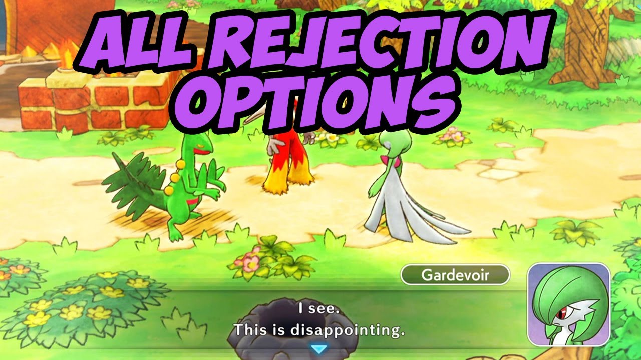 All Rejection Options (Saying No) - Pokemon Mystery Dungeon: Rescue ...