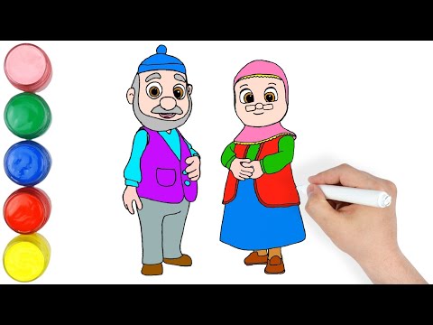 TRT Çocuk Niloya Dede ile Babaanne Çizim ve Boyama | Nasıl Çizilir ? | Çizim ve Boyama Videoları