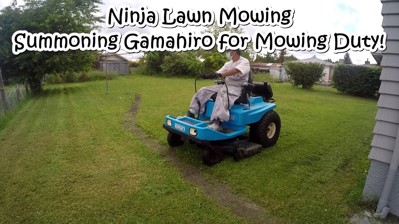 Ninja Lawn Mowing Summoning Gamahiro for Mowing Duty! - YouTube