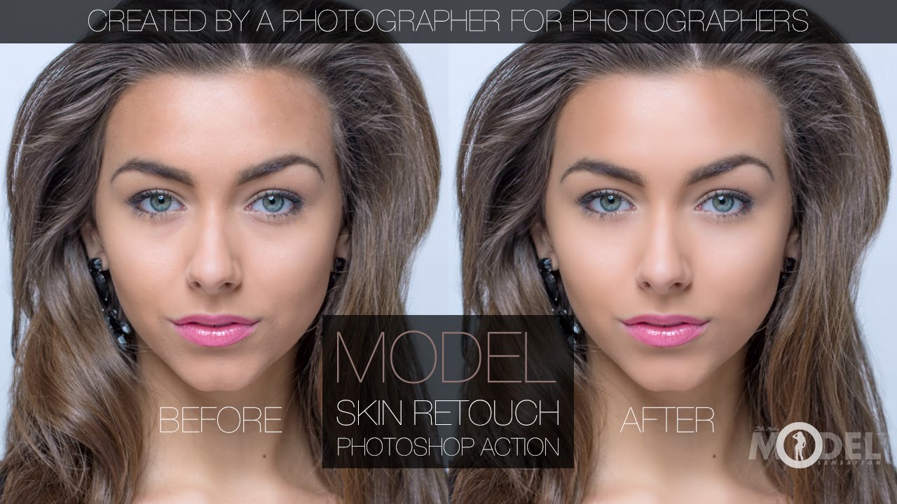 Model Skin Retouch Action Tutorial - YouTube